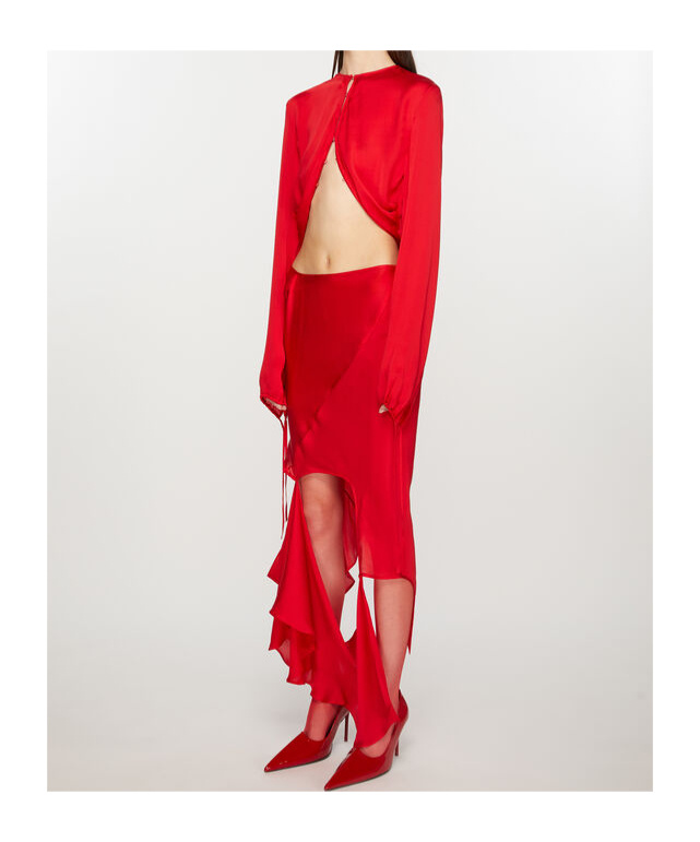 ACNE STUDIOS Acne Studios Cut-Out Silk Maxi Skirt